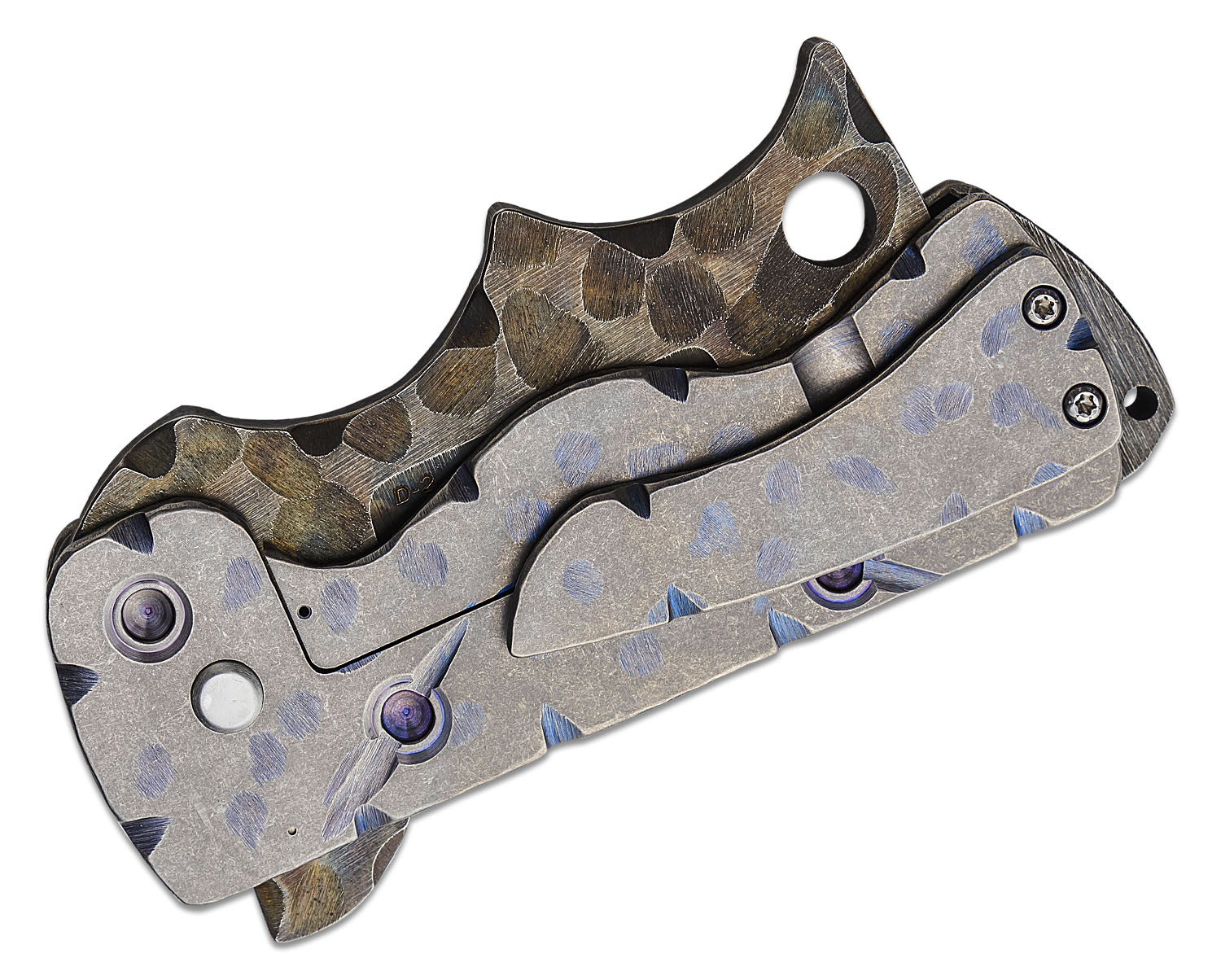 RichMade Knives Custom Large Zombie Killer Flipper Knife 3.625" D2 Precision Matthews Duplex ...