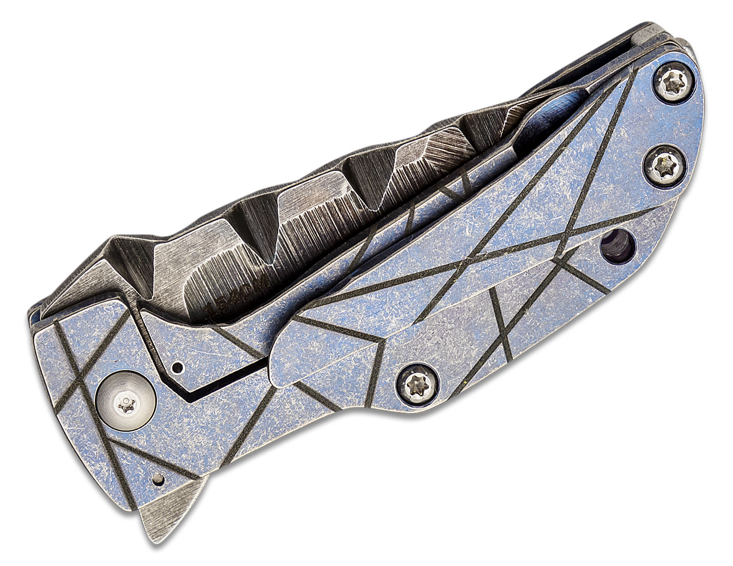 RichMade Knives Custom Slow Poke Flipper Knife 2.75" CPM-154 Grooved ...