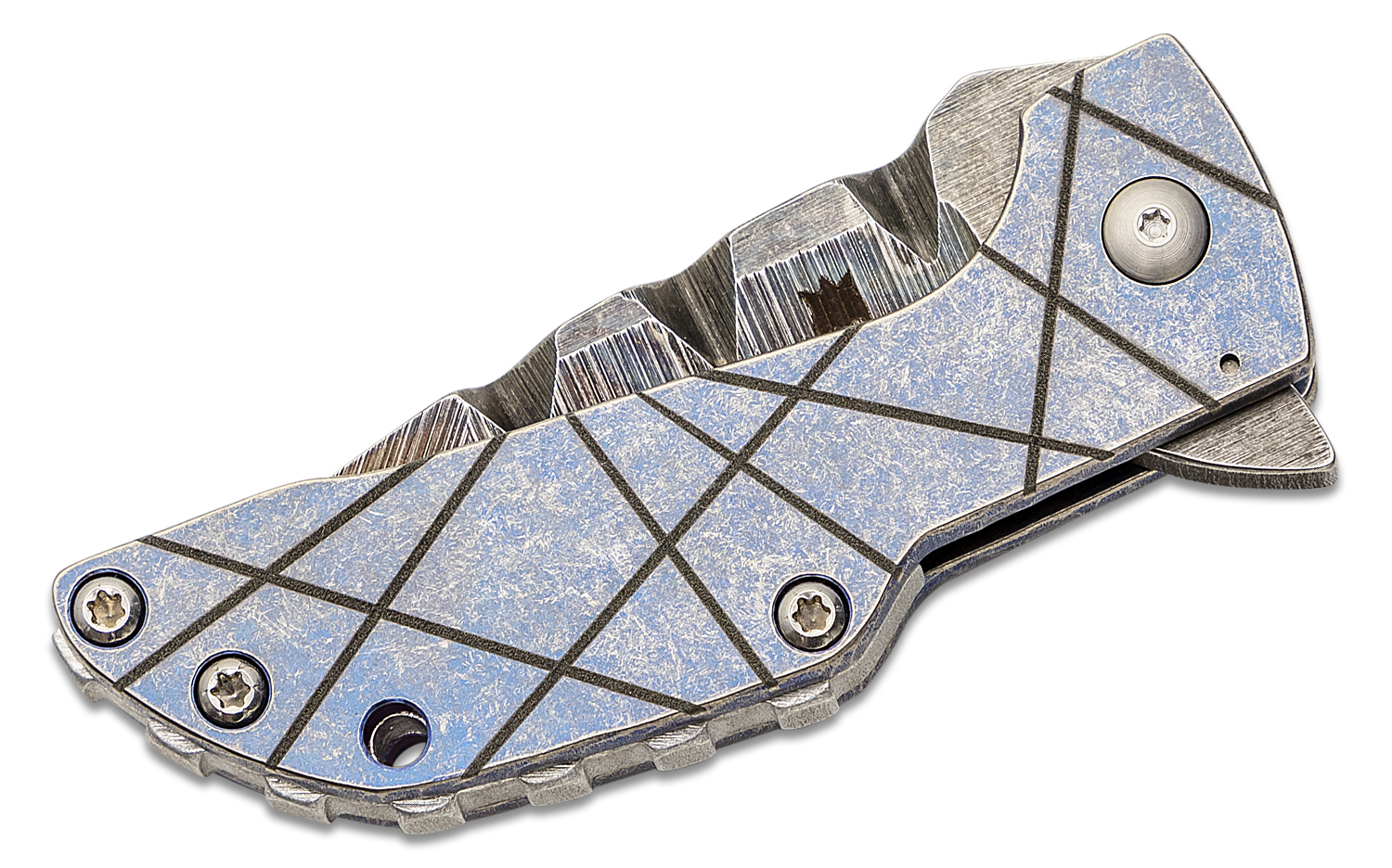 RichMade Knives Custom Slow Poke Flipper Knife 2.75" CPM-154 Grooved ...