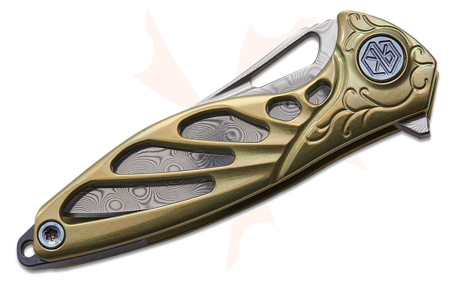 Rike Knife Hummingbird Miniature Keychain Flipper Knife 1.57" Rose ...