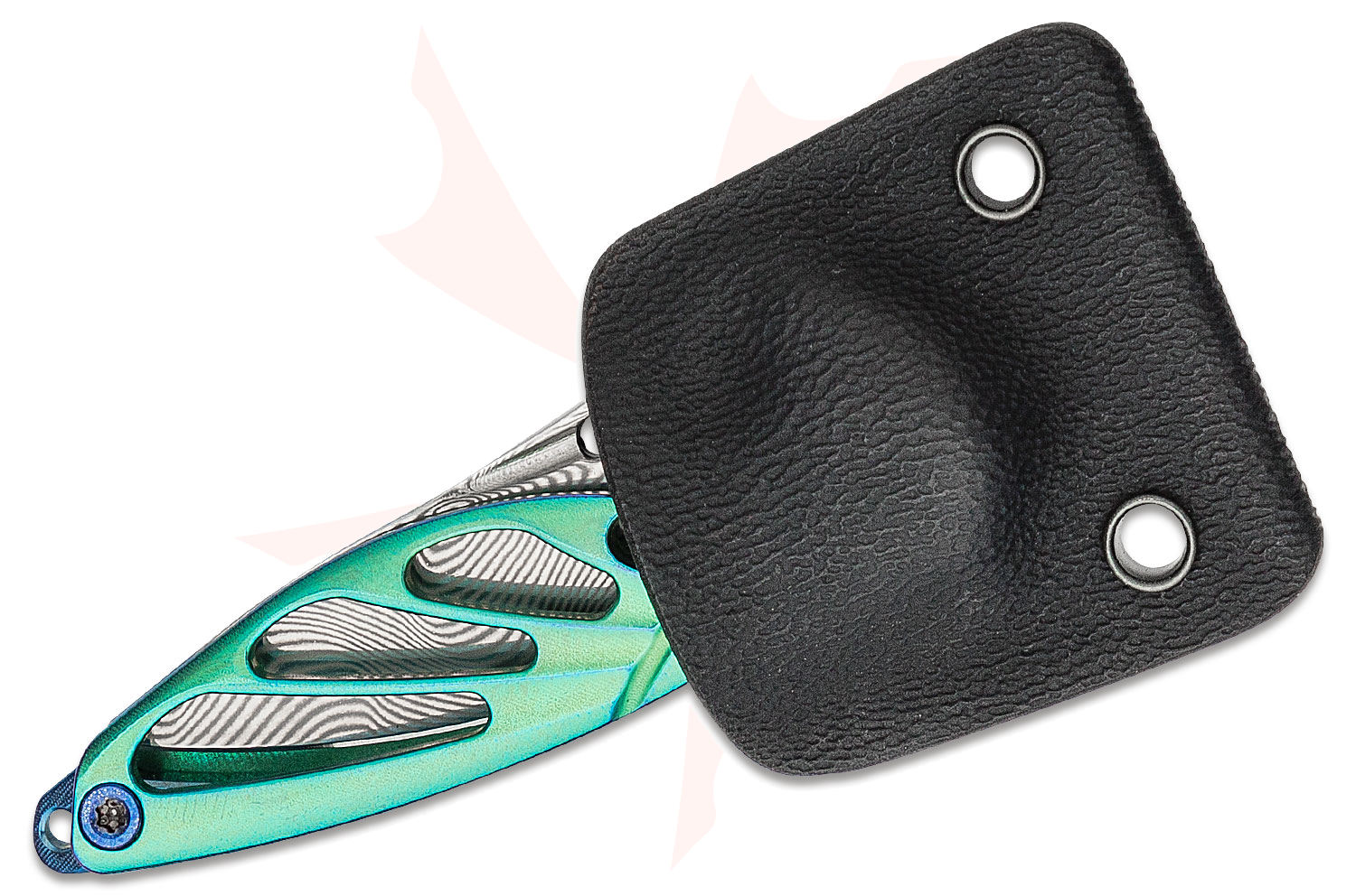 Rike Knife Hummingbird Miniature Keychain Flipper 1.57" Rose Damasteel ...