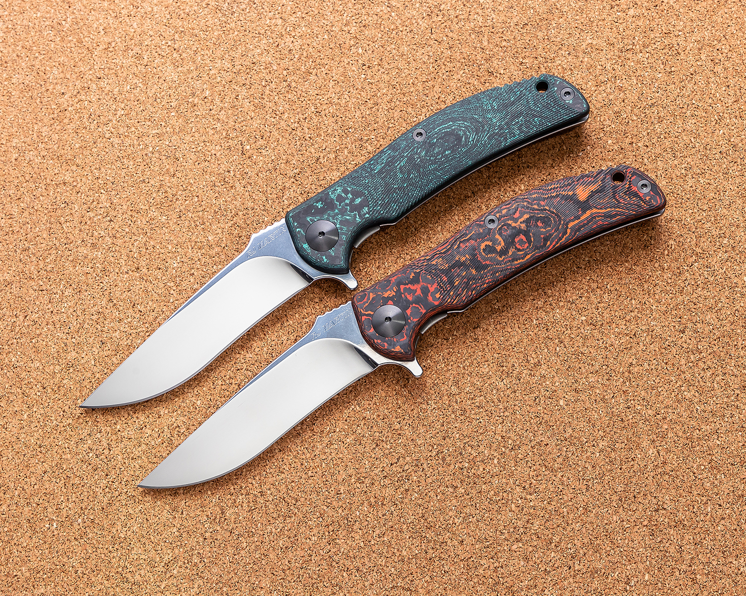 RJ Martin Custom Q36 Flipper Knife 3.875" CPM-MagnaCut Drop Point Blade ...