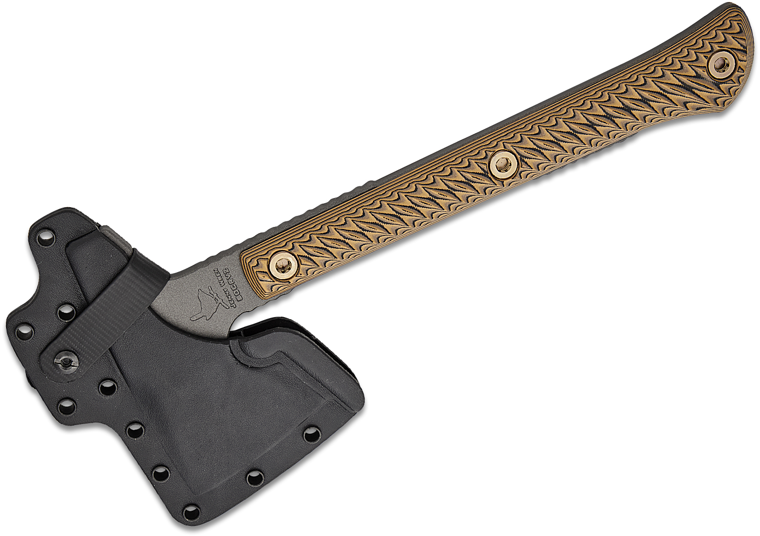 RMJ Tactical Jenny Wren Hammer Poll Tomahawk 11.5" Overall, Tungsten Cerakote, Hyena Brown G10 ...