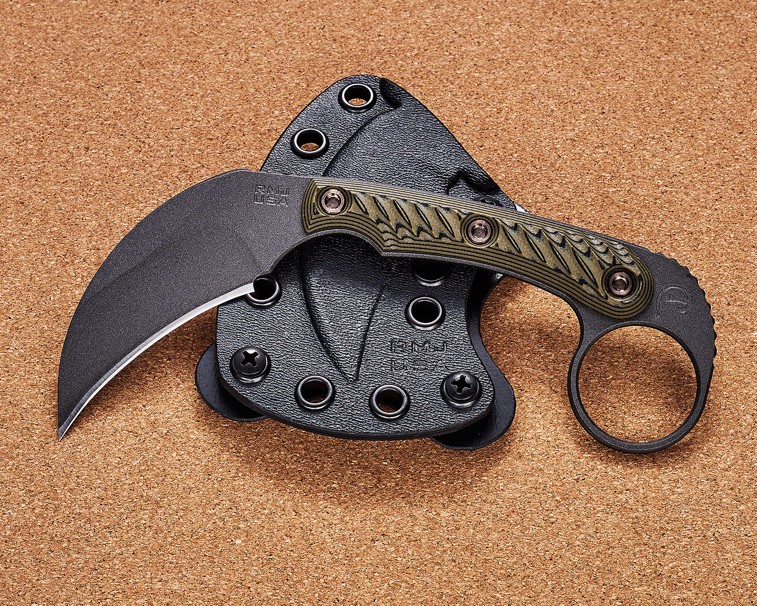 RMJ Tactical Korbin Karambit Fixed Blade Knife 2.875" Nitro-V Tungsten ...
