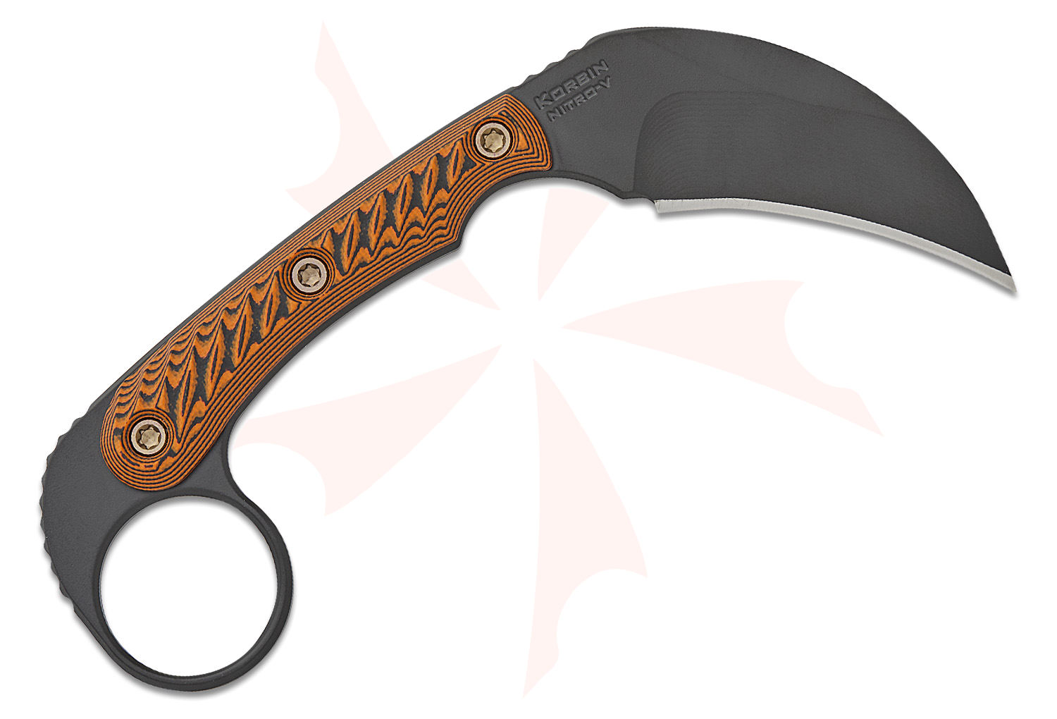 RMJ Tactical Korbin Karambit Fixed Blade Knife 2.875" Nitro-V Tungsten ...