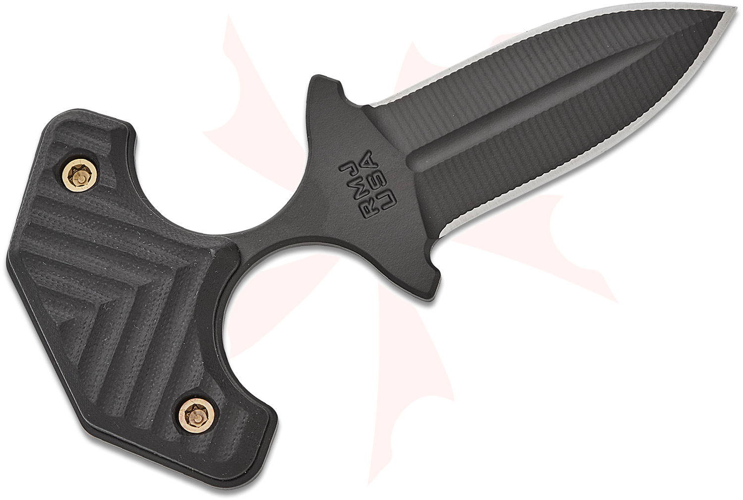 RMJ Tactical BUB Back Up Blade Push Dagger 2.5" Nitro-V Graphite Black ...