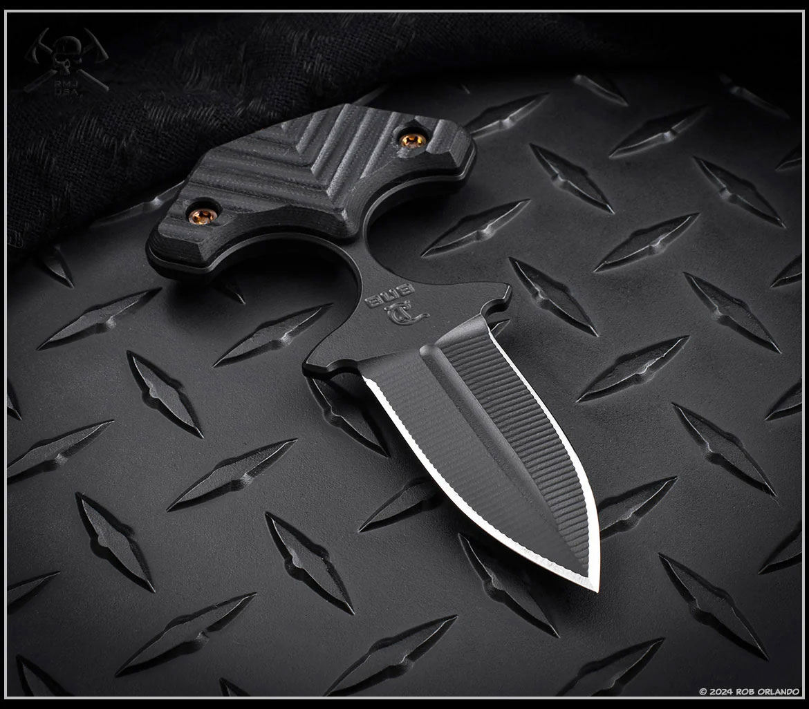 RMJ Tactical BUB Back Up Blade Push Dagger 2.5" CPM-MagnaCut Graphite ...