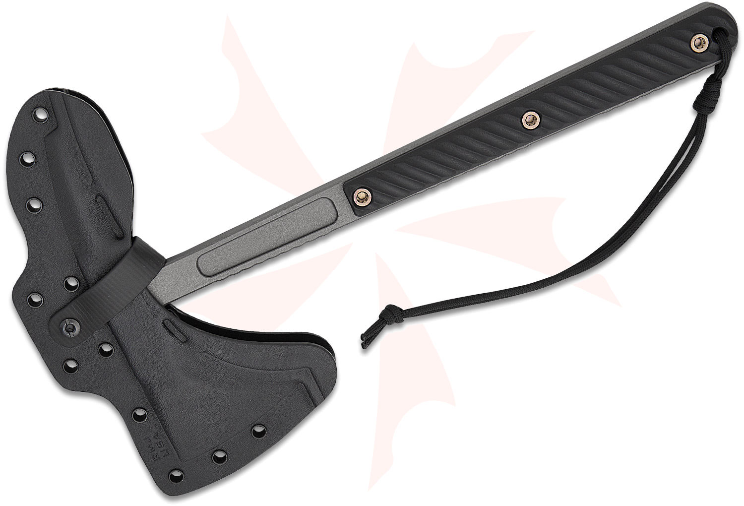 RMJ Tactical Kestrel Tomahawk 13" Overall, Tungsten Cerakote, Scallop ...
