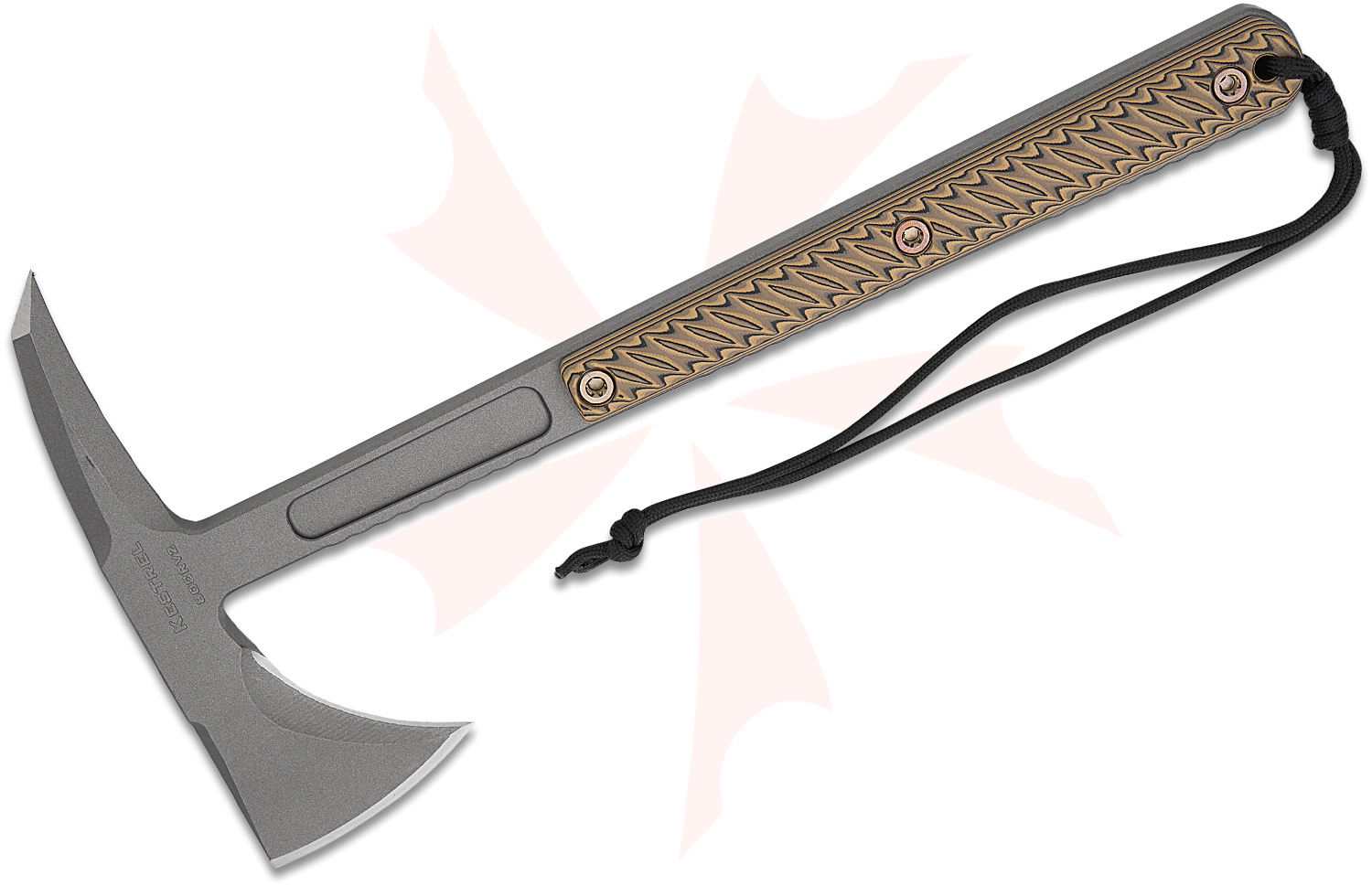 RMJ Tactical Kestrel Tomahawk 13" Overall, Tungsten Cerakote, Scallop ...