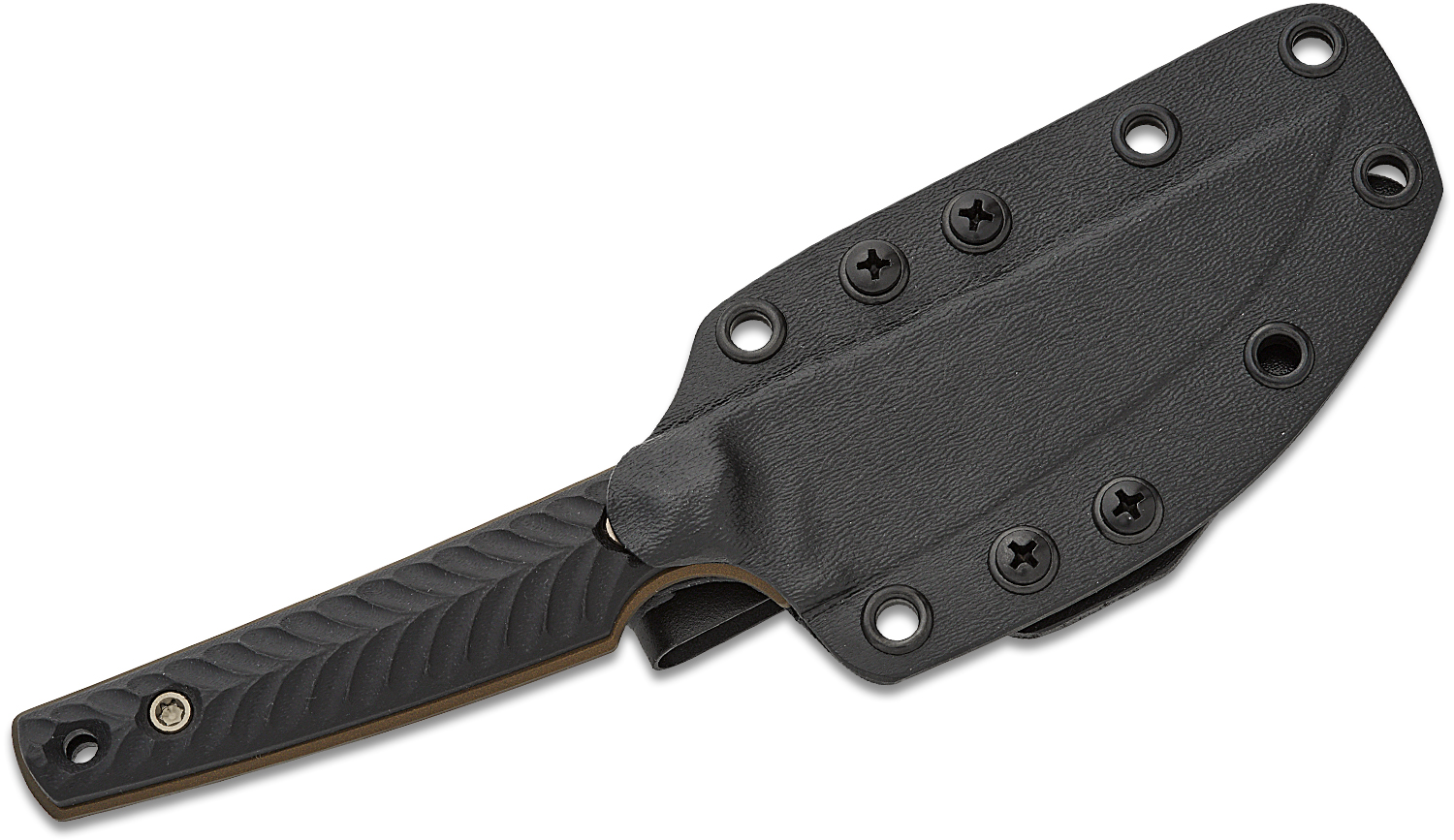 RMJ Tactical Unmei Fixed Blade Knife 4" Nitro-V Midnight Bronze ...