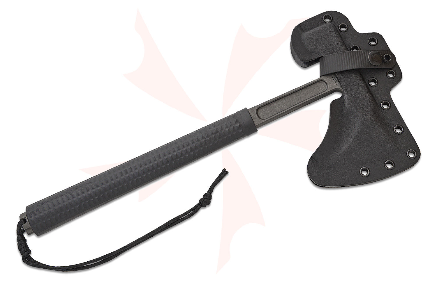 RMJ Tactical S13 Loggerhead Tomahawk 13.5" Overall, Black Rubber Handle ...