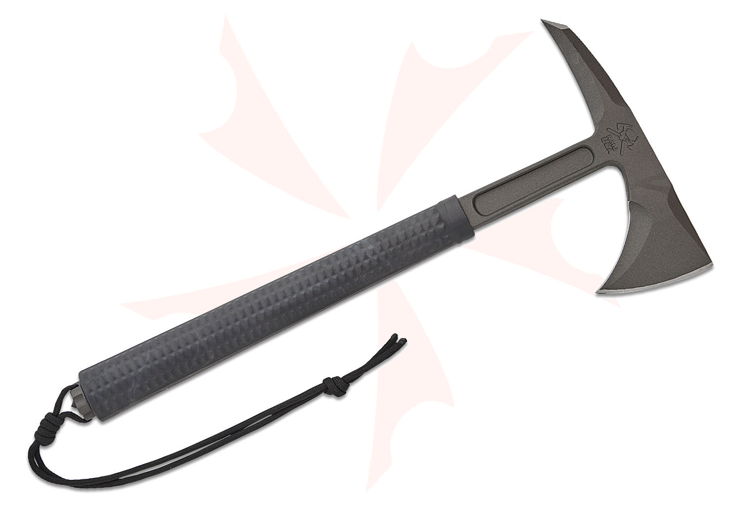 RMJ Tactical S13 Shrike Tomahawk 13.5" Overall, Black Rubber Handle ...