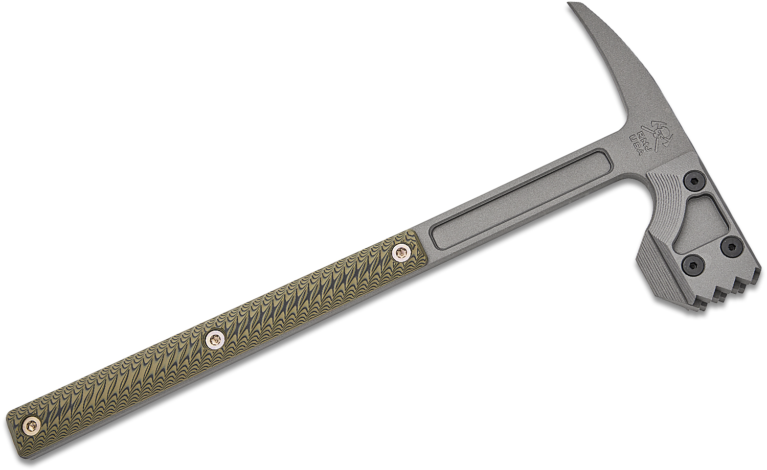 RMJ Tactical Snuggles Warhammer with Spike 18" Overall, Dirty Olive G10 ...