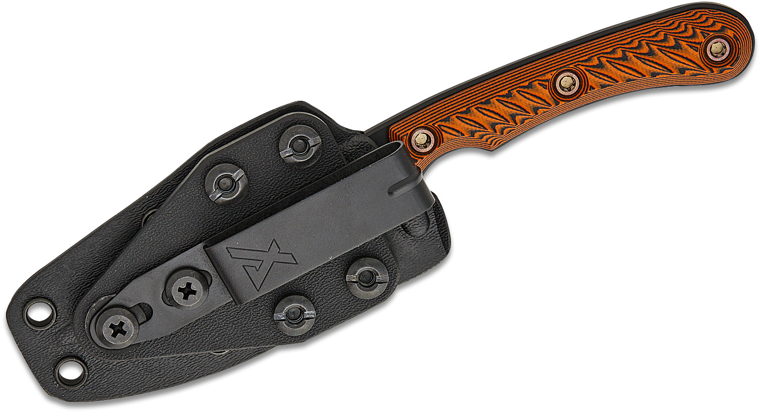 RMJ Tactical Sparrow Fixed Blade Knife 3.5" Nitro-V Black Cerakote Drop ...