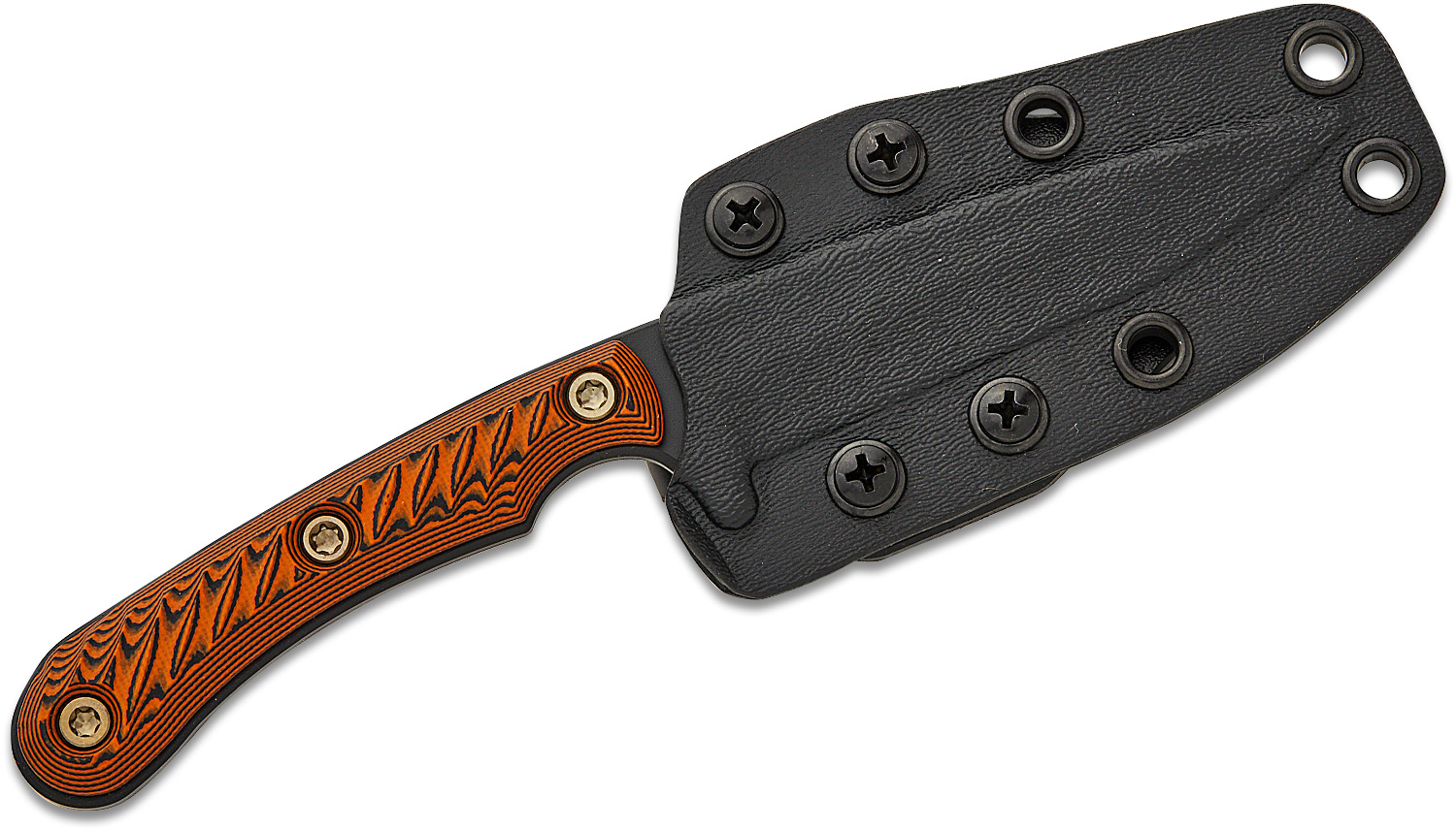 RMJ Tactical Sparrow Fixed Blade Knife 3.5" Nitro-V Black Cerakote Drop ...