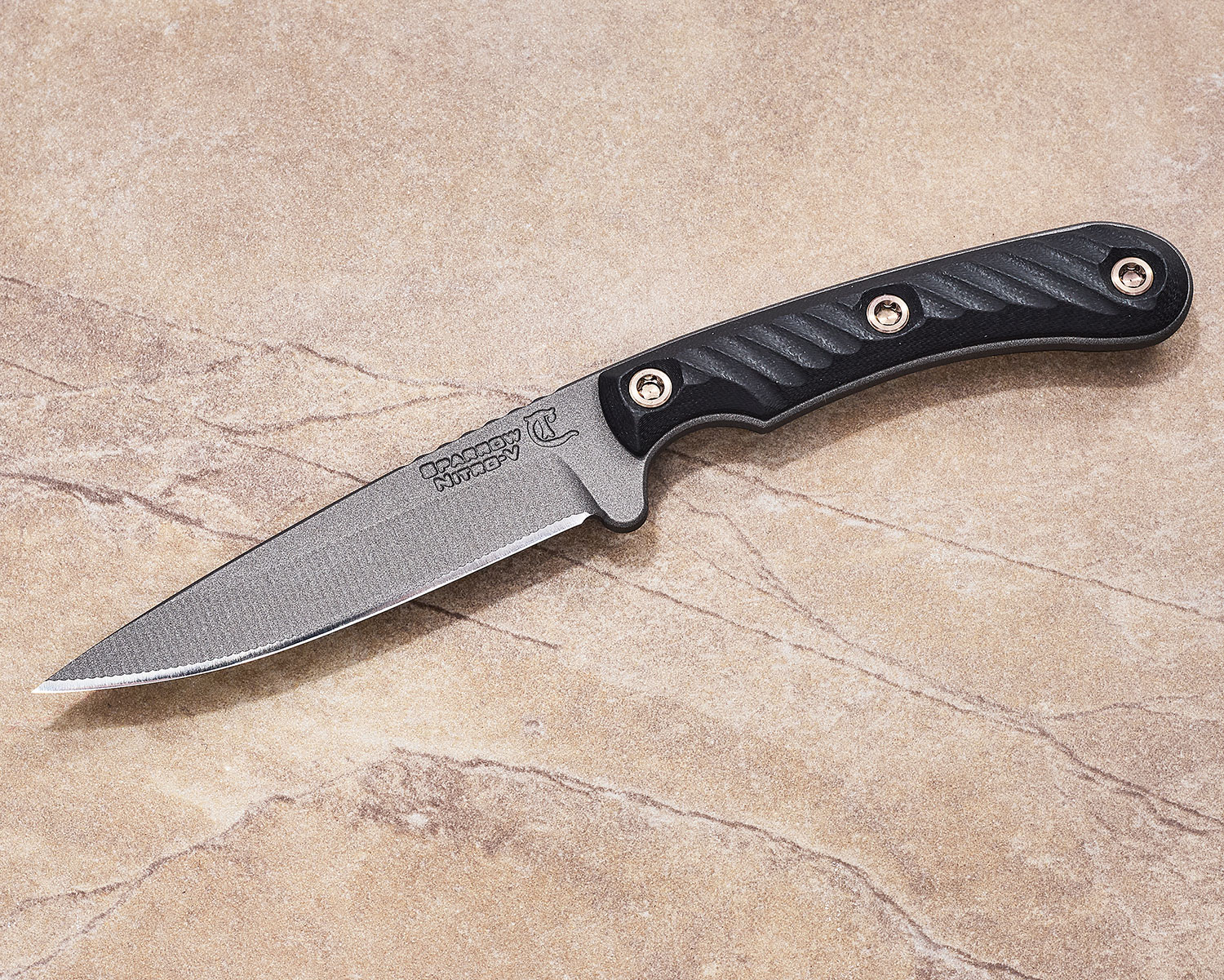 RMJ Tactical Sparrow Fixed Blade Knife 3.5" Tungsten Nitro-V Stainless ...