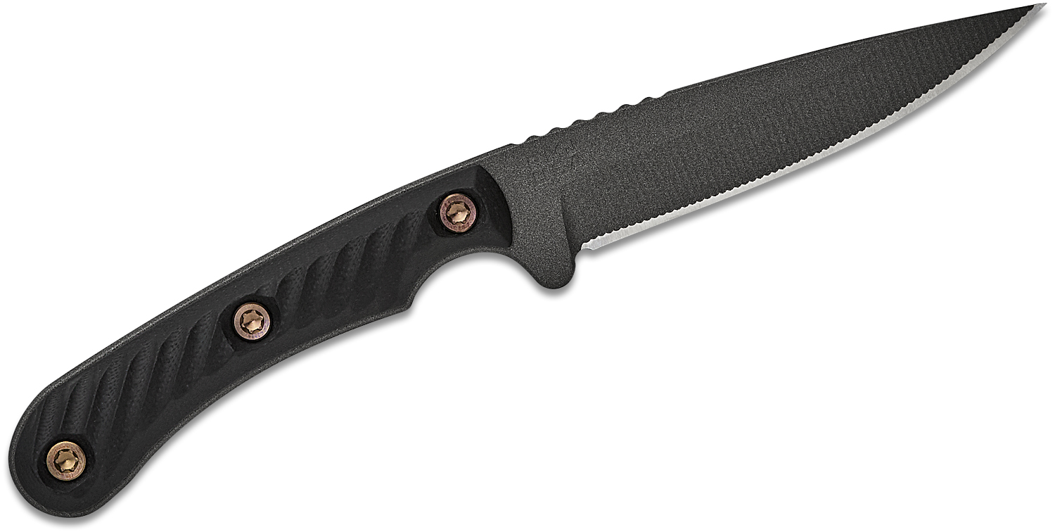 RMJ Tactical Sparrow Fixed Blade Knife 3.5" Tungsten Nitro-V Stainless ...