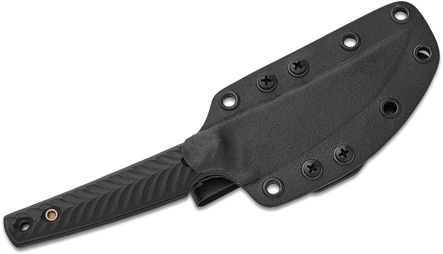 RMJ Tactical Unmei Fixed Blade Knife 4" Nitro-V Graphite Black Cerakote ...