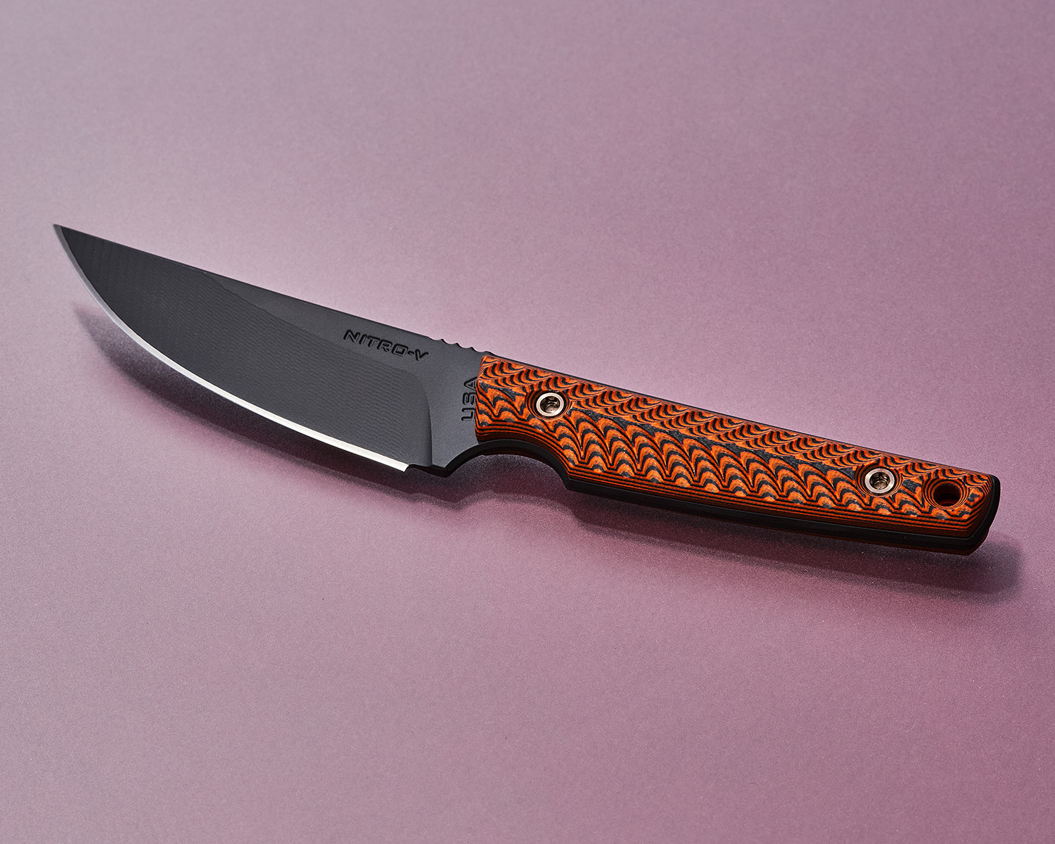 RMJ Tactical Unmei Fixed Blade Knife 4" Nitro-V Graphite Black Cerakote ...