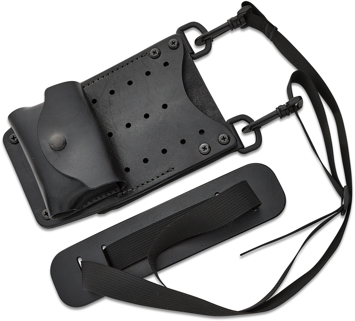 RMJ Tactical Black Leather Universal Tomahawk Carry Rig - KnifeCenter ...