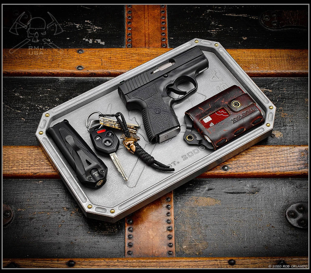 RMJ Tactical Billet Aluminum Valet Tray, Angry Steve, 12" x 7.4 ...