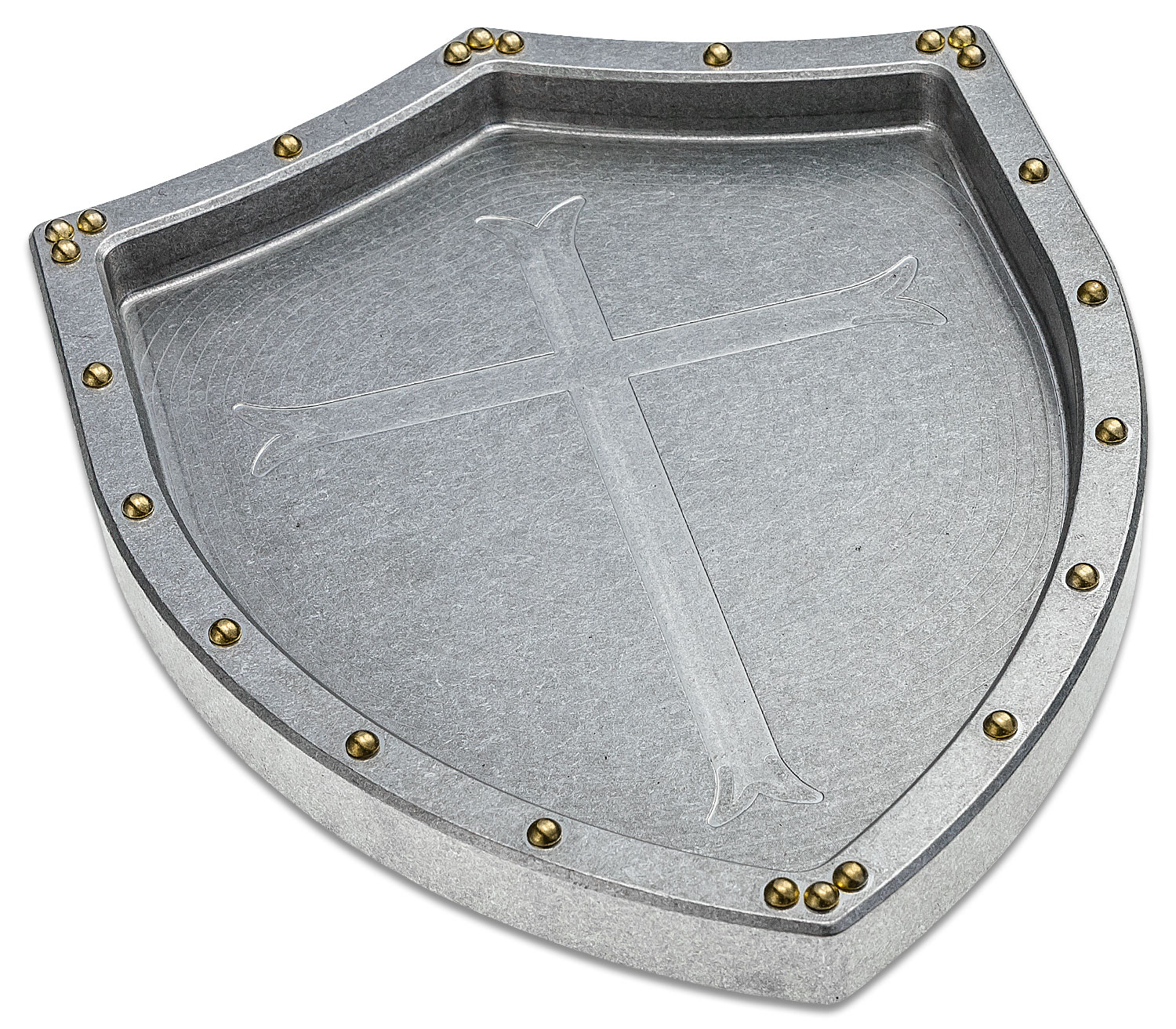 RMJ Tactical Billet Aluminum Valet Tray, Shield & Cross, 10" x 7.375 ...