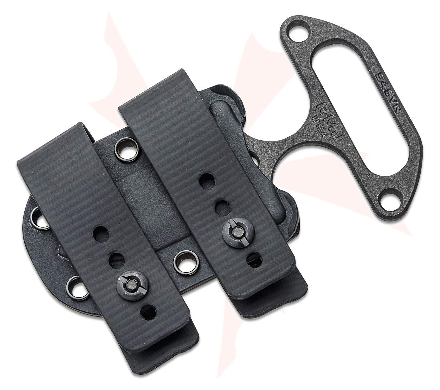 RMJ Tactical Push Dagger 2.25" Cobalt Black S45VN Double Edge Blade and ...