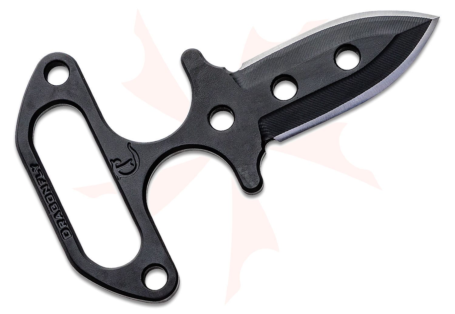 RMJ Tactical Push Dagger 2.25" Graphite Black Nitro-V Double Edge Blade ...