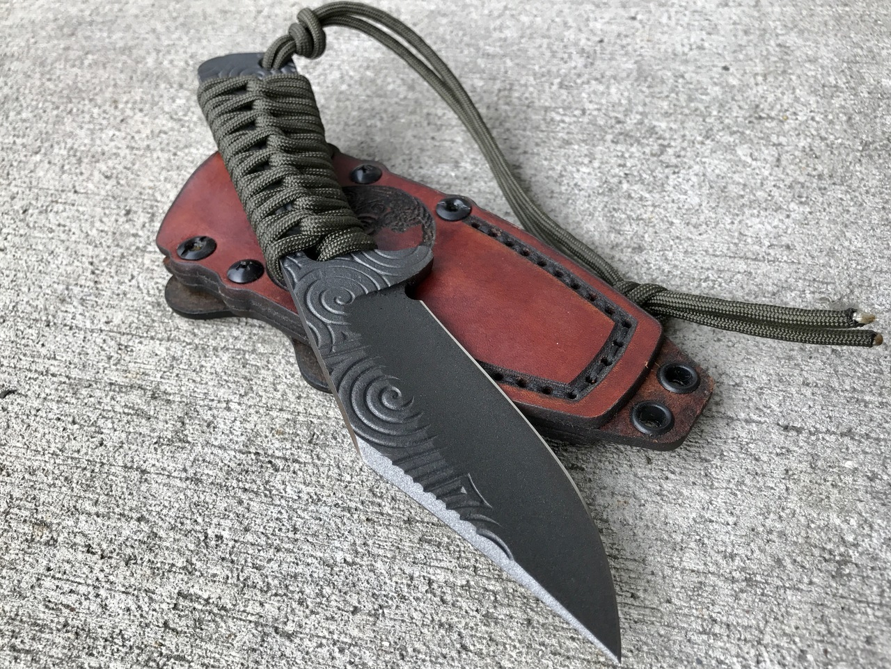 RMJ Tactical Custom Forged SK Hunter Petroglyph Fixed 4.125" Triskele ...