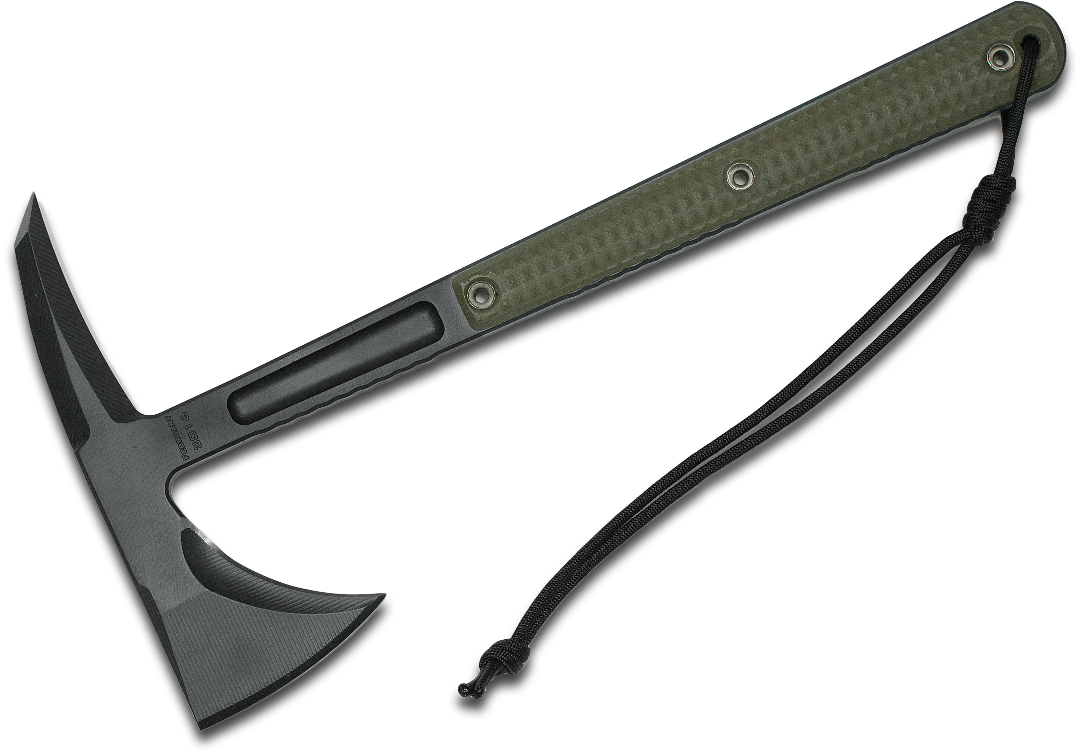 RMJ Tactical Kestrel Tomahawk 13" Overall, OD Green G10 Handle, Kydex ...