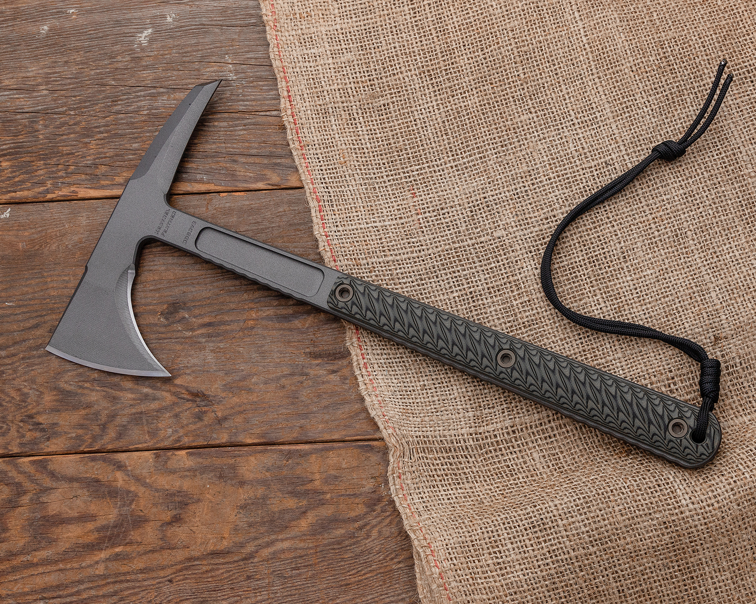 RMJ Tactical Kestrel Feather Tomahawk 13" Overall, Tungsten Cerakote ...