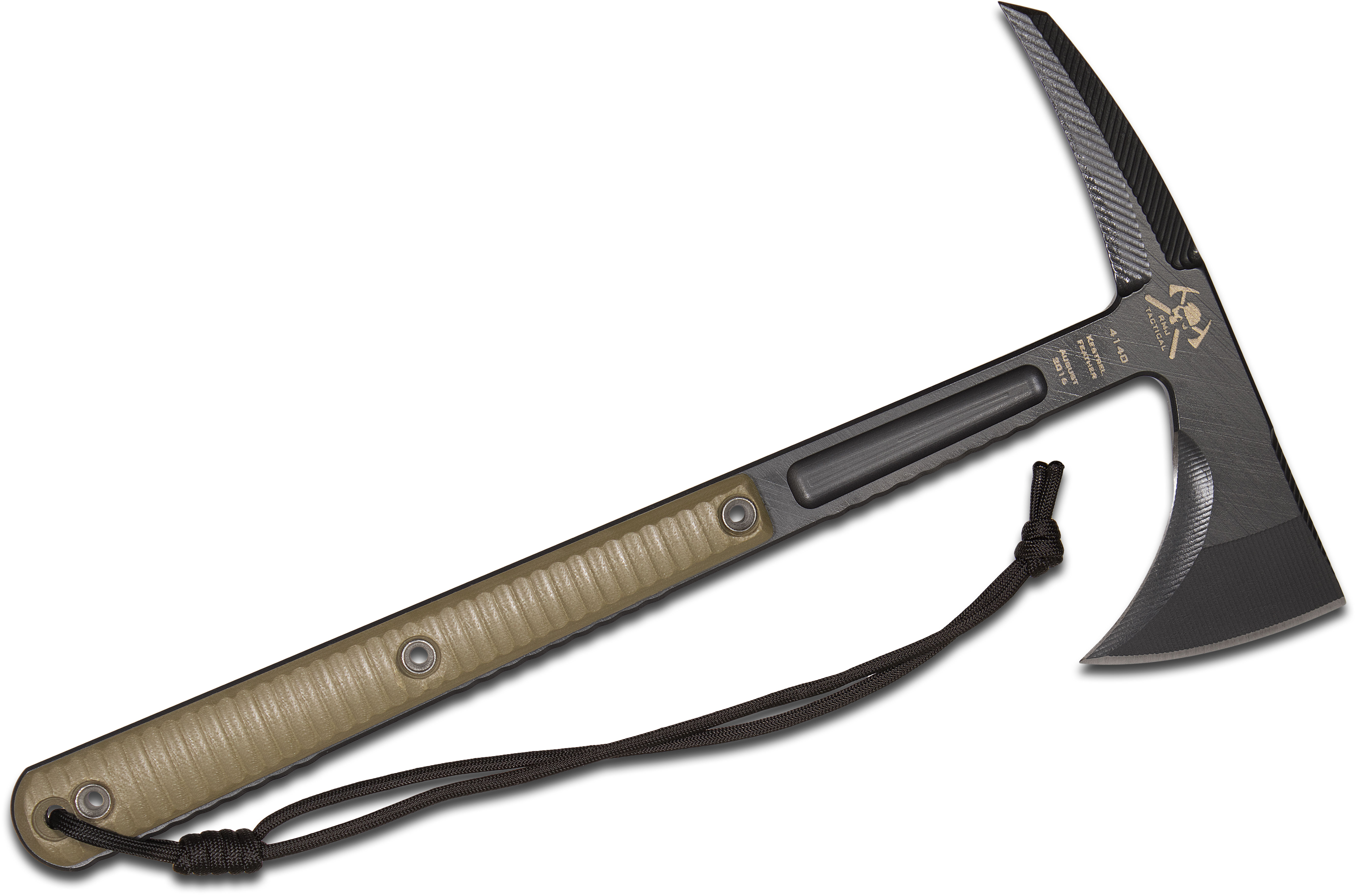 RMJ Tactical Kestrel Feather Tomahawk 13" Overall, OD Green G10 Handle ...