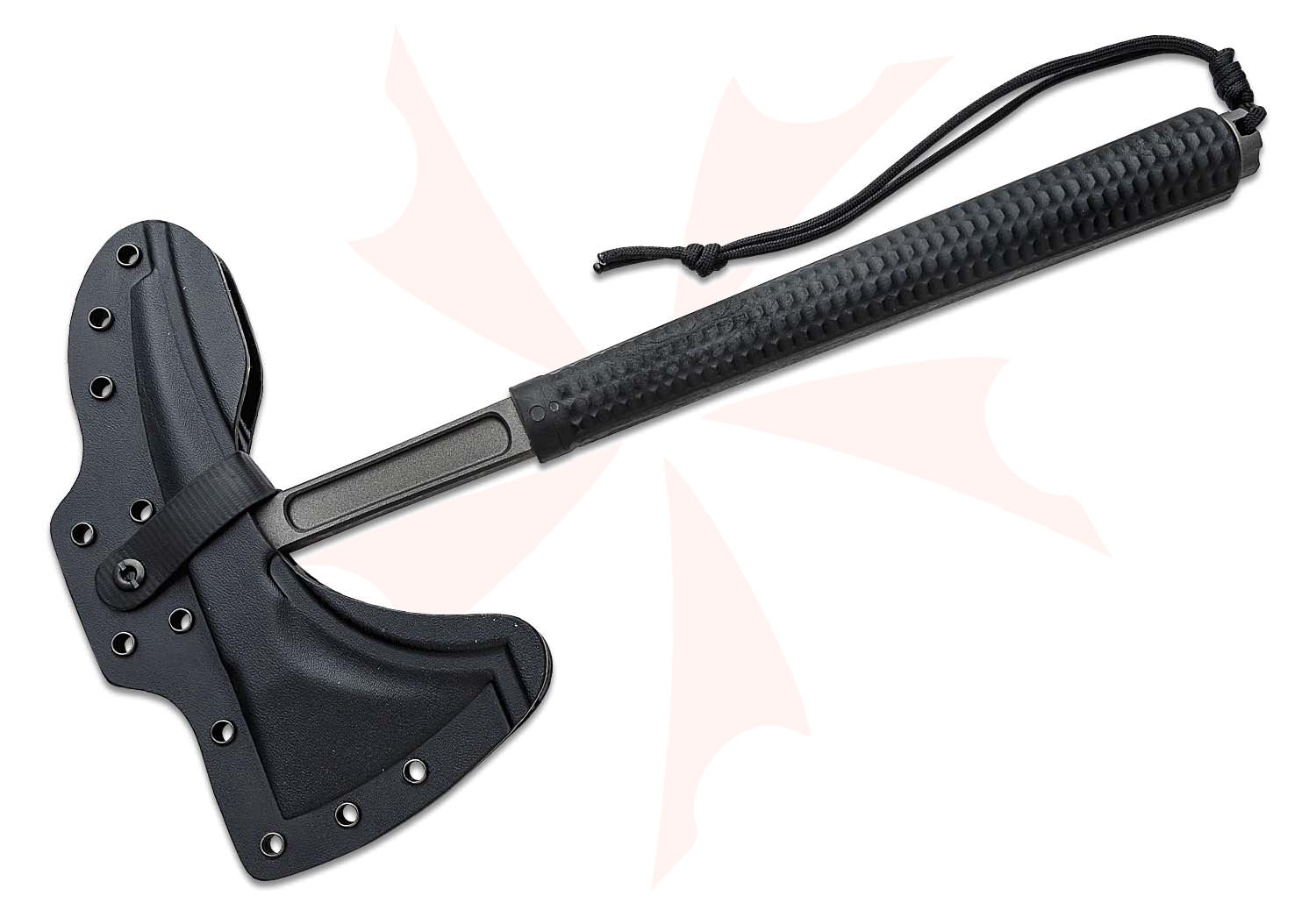 RMJ Tactical S13 Shrike Tomahawk 13.5" Overall, Black Rubber Handle ...