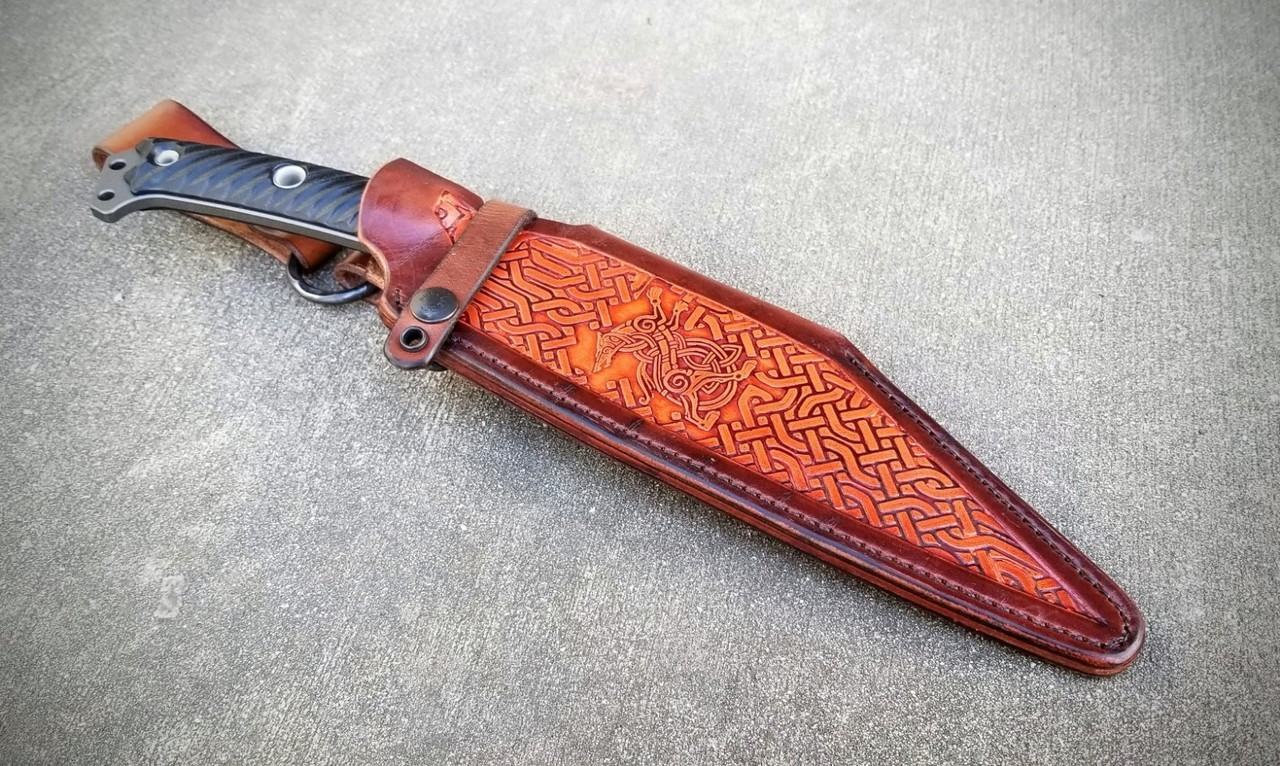 RMJ Tactical Combat Valhalla Seax Fixed Blade Knife 8.75" Nitro-V ...