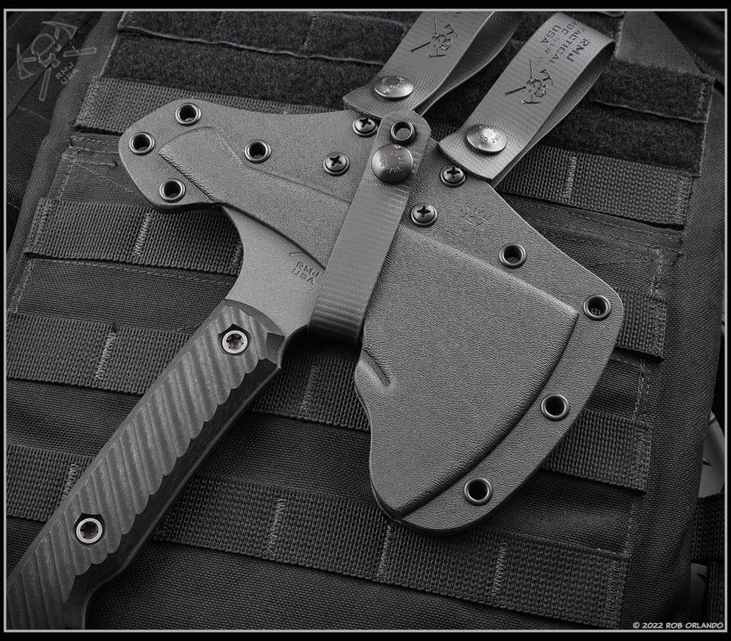 RMJ Tactical/Tracker Dan Graymatter Tomahawk and Bloodshark Fixed Blade ...