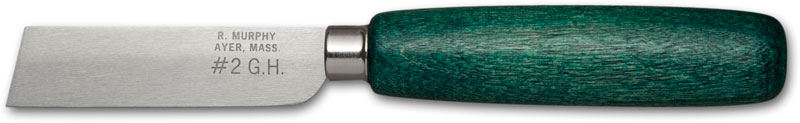R. Murphy Square Point Shoe Knife 2 1/2" Carbon Blade, Green Handle ...