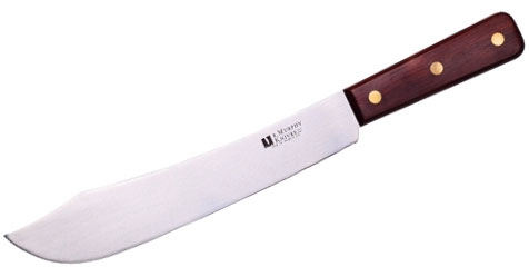 R. Murphy Butcher Knife 10" 1095 Carbon Steel Blade, Honduran Rosewood ...