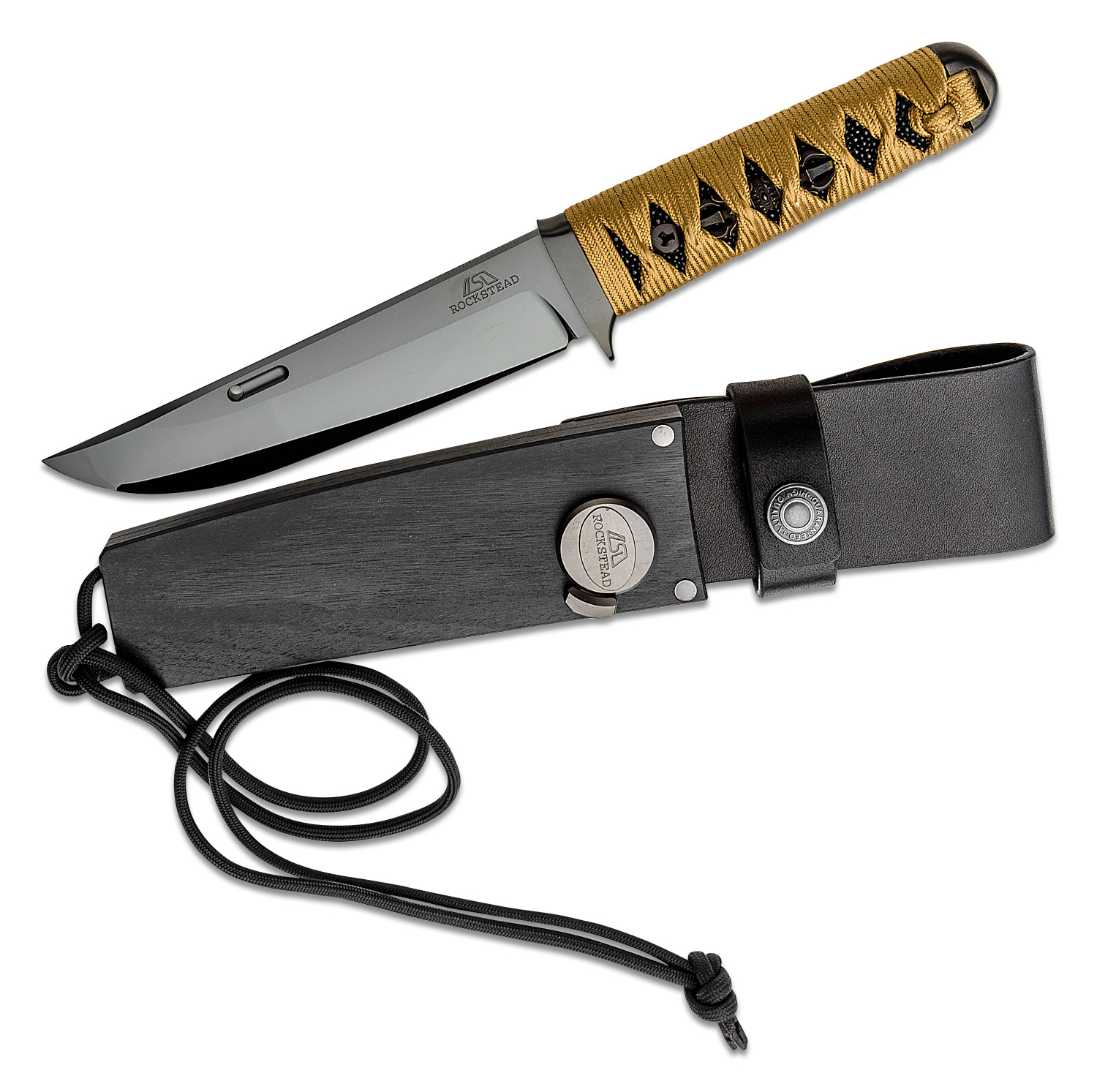 Rockstead UN-DLC Japanese Fixed Knife 5.5" YXR7 Black DLC Mirror ...