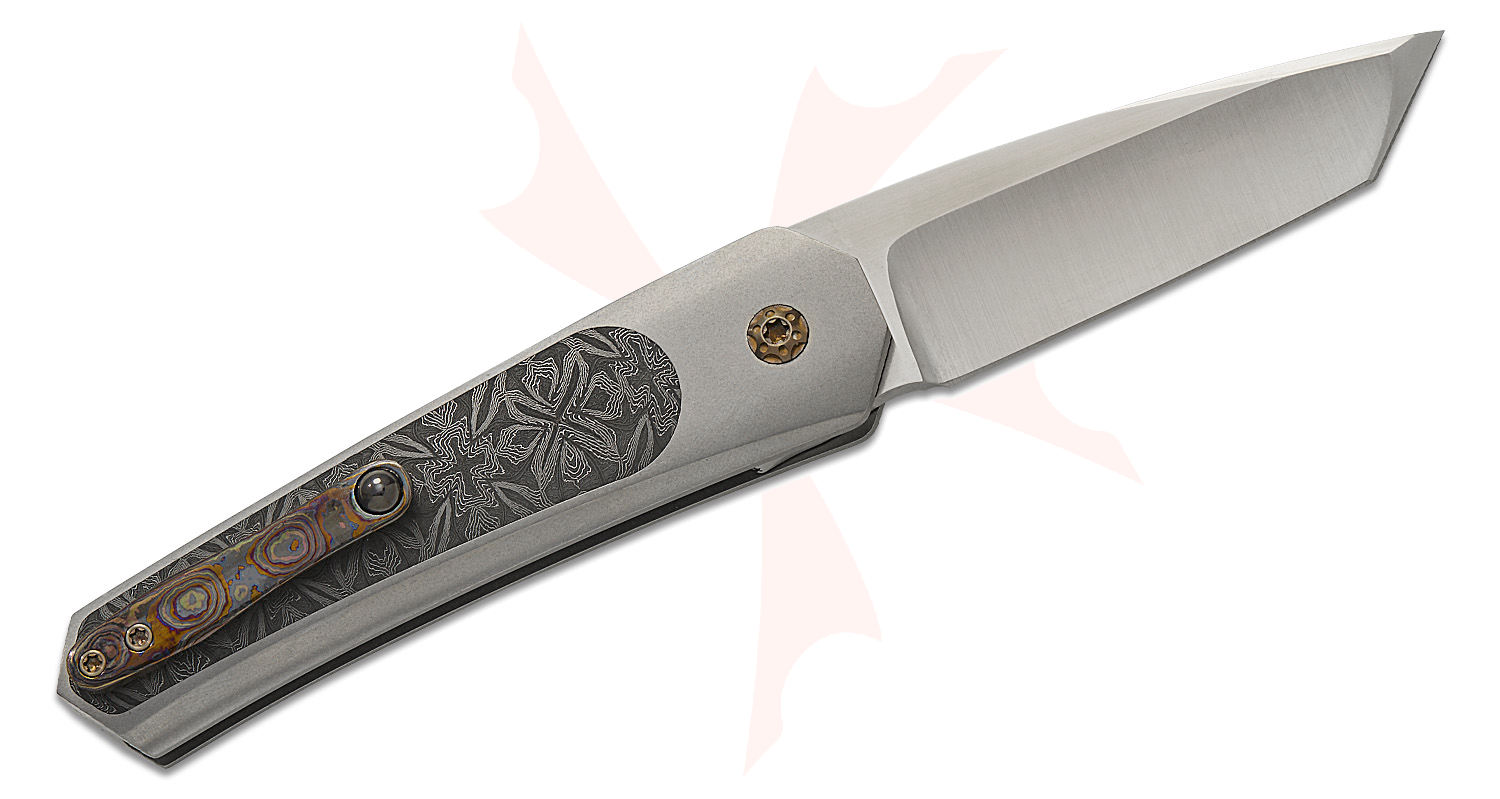 Rod Olson Custom Defiant Front Flipper Knife 3.2" RWL-34 Satin Compound ...