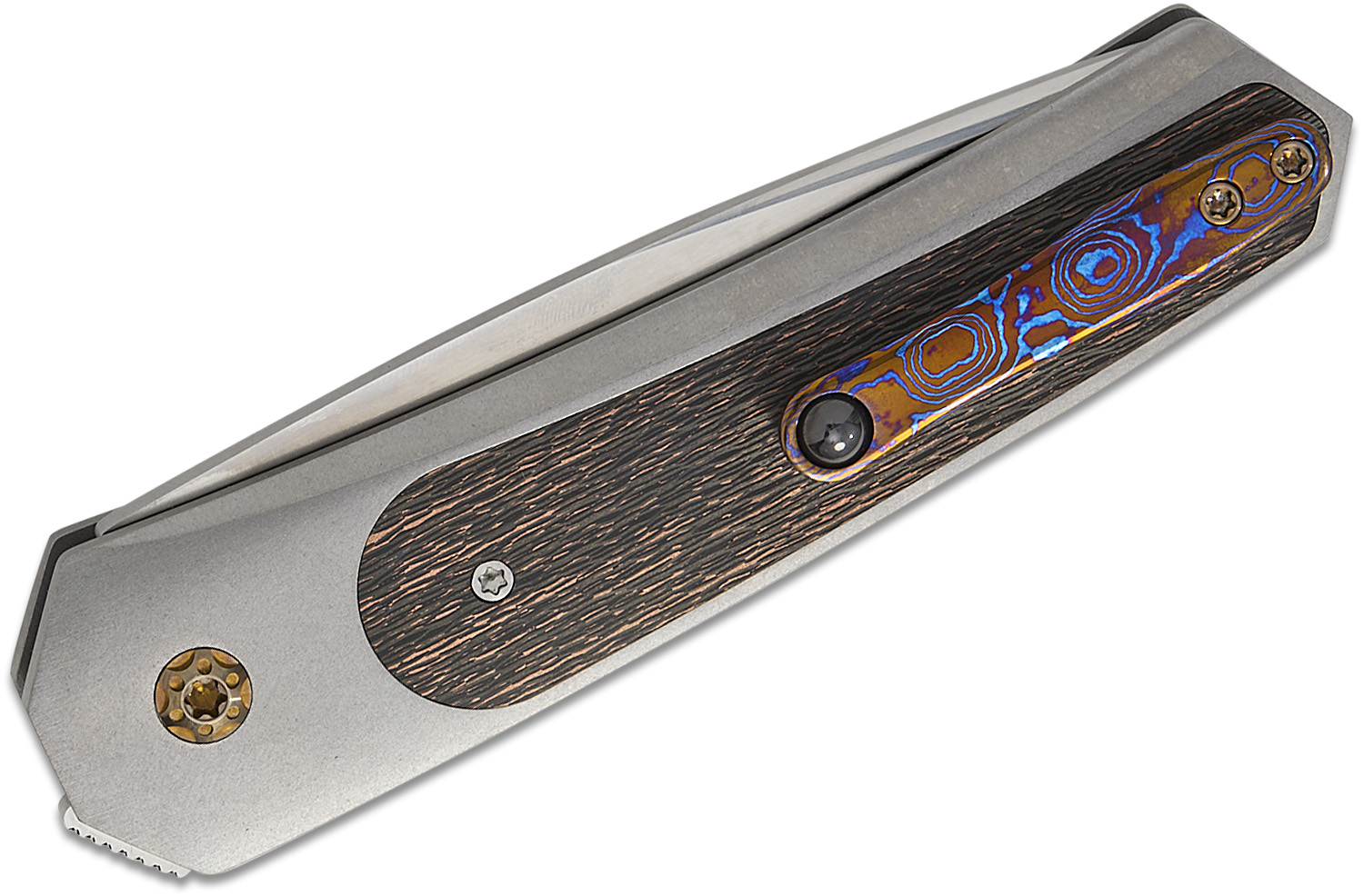 Rod Olson Custom Defiant Front Flipper Knife 3.2" RWL-34 Satin Compound ...