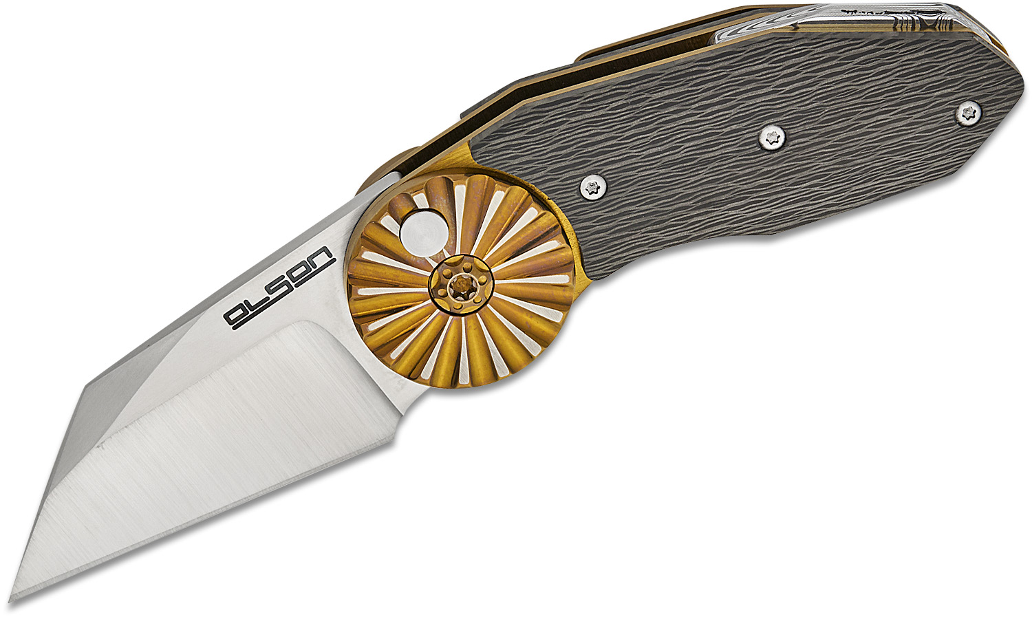 Rod Olson Custom JV Microburst Flipper Knife 2.25" RWL-34 Satin ...