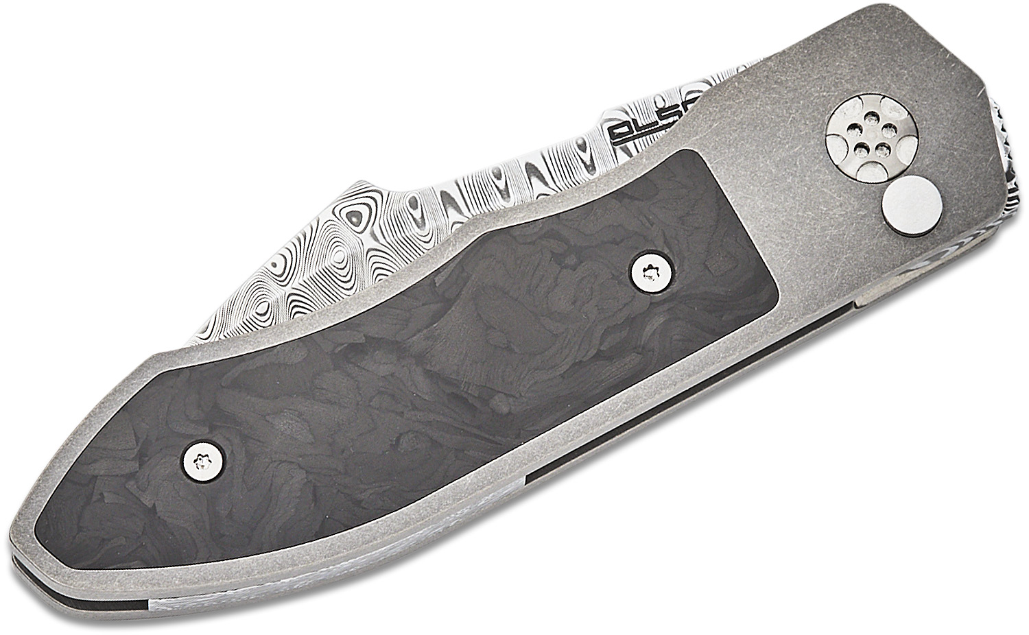 Rod Olson Custom JV Sunda Button Lock Front Flipper Knife 3.25" Odin's ...