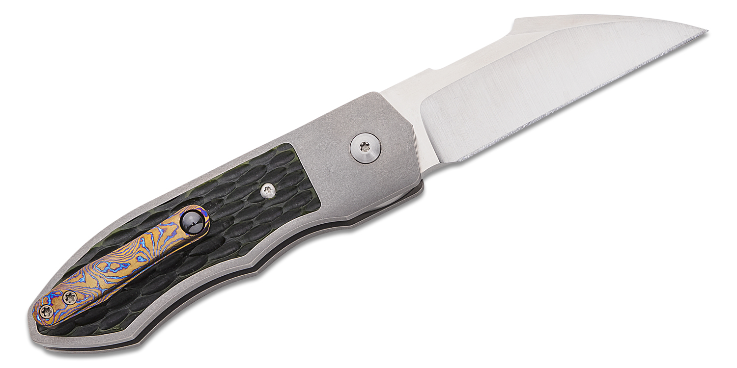 Rod Olson Custom Sunda Button Lock Front Flipper Knife 3.25" RWL-34 ...