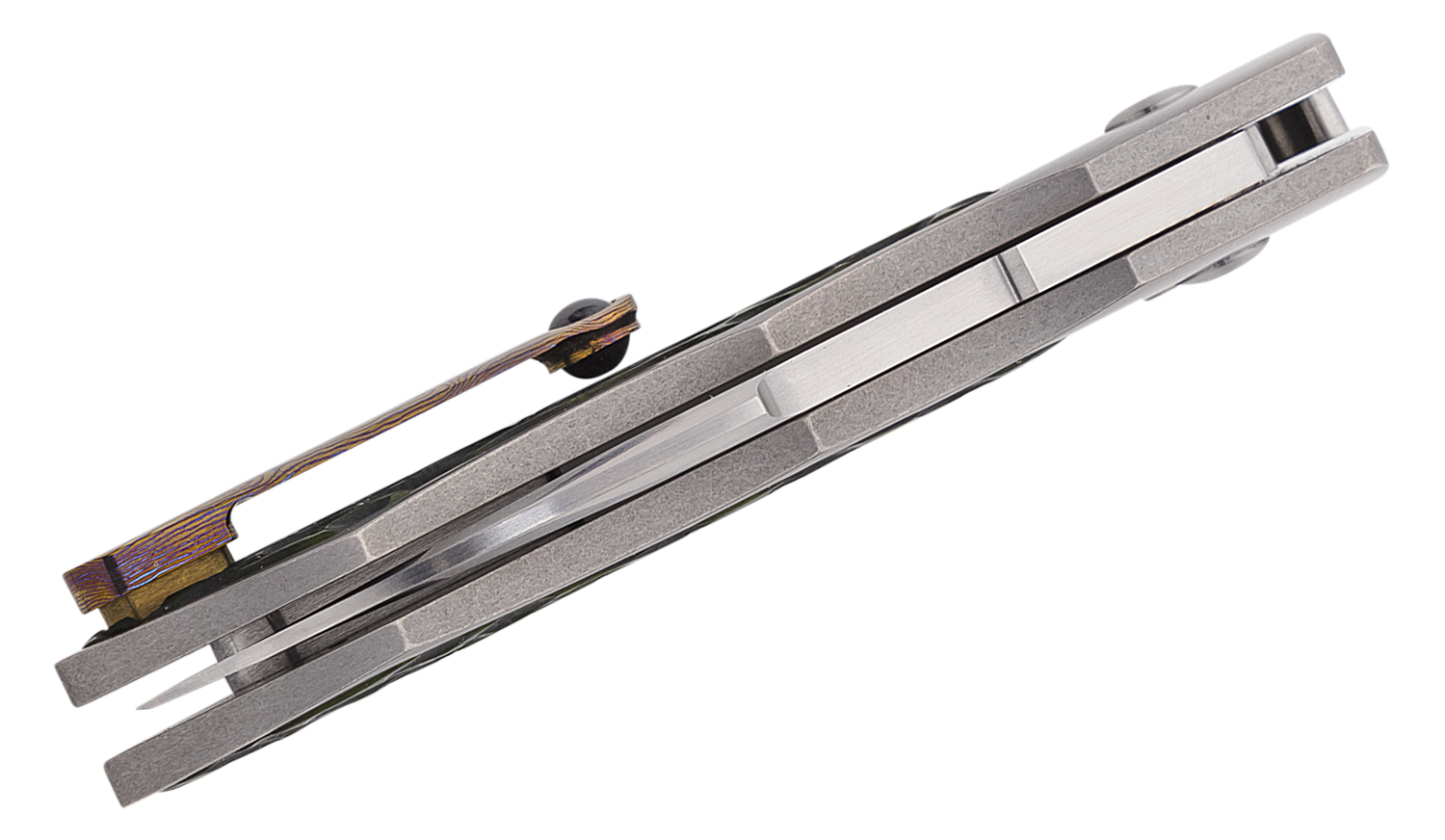 Rod Olson Custom Sunda Button Lock Front Flipper Knife 3.25" RWL-34 ...