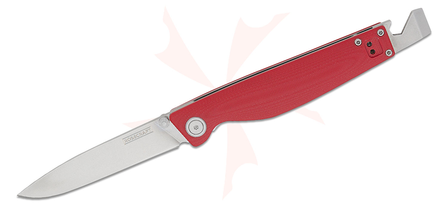 RoseCraft Blades Swaggs Barra Liner Lock Folding Knife 3.4" RPM9 Stonewashed Drop Point Blade ...