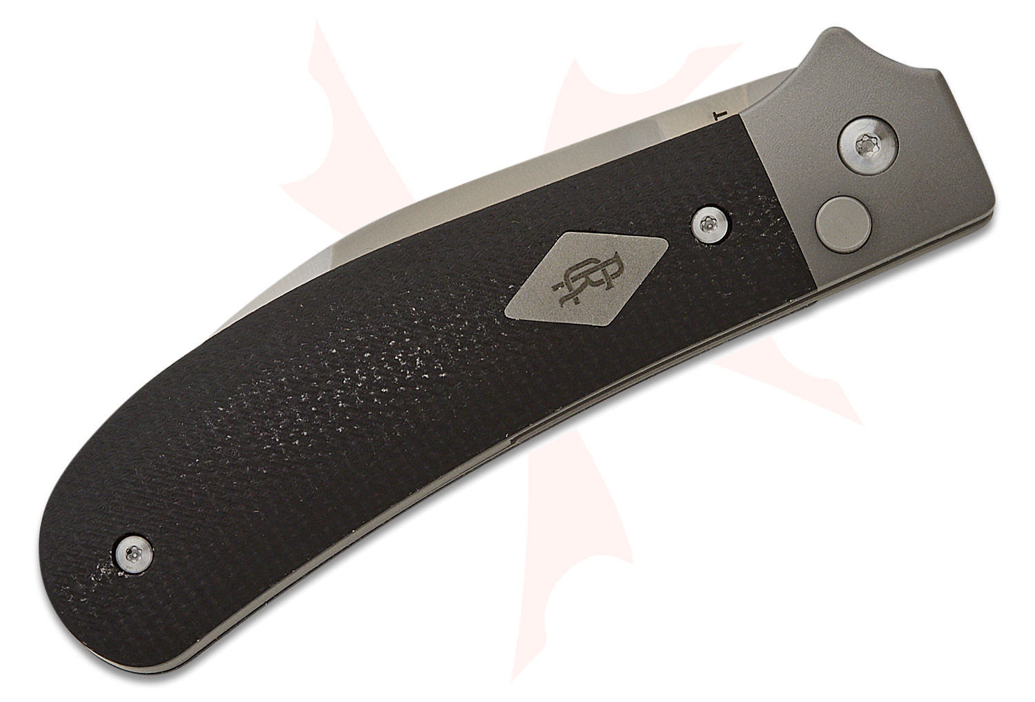 RoseCraft Blades Clinch River Swayback Button Lock Folding Knife 3.125 ...