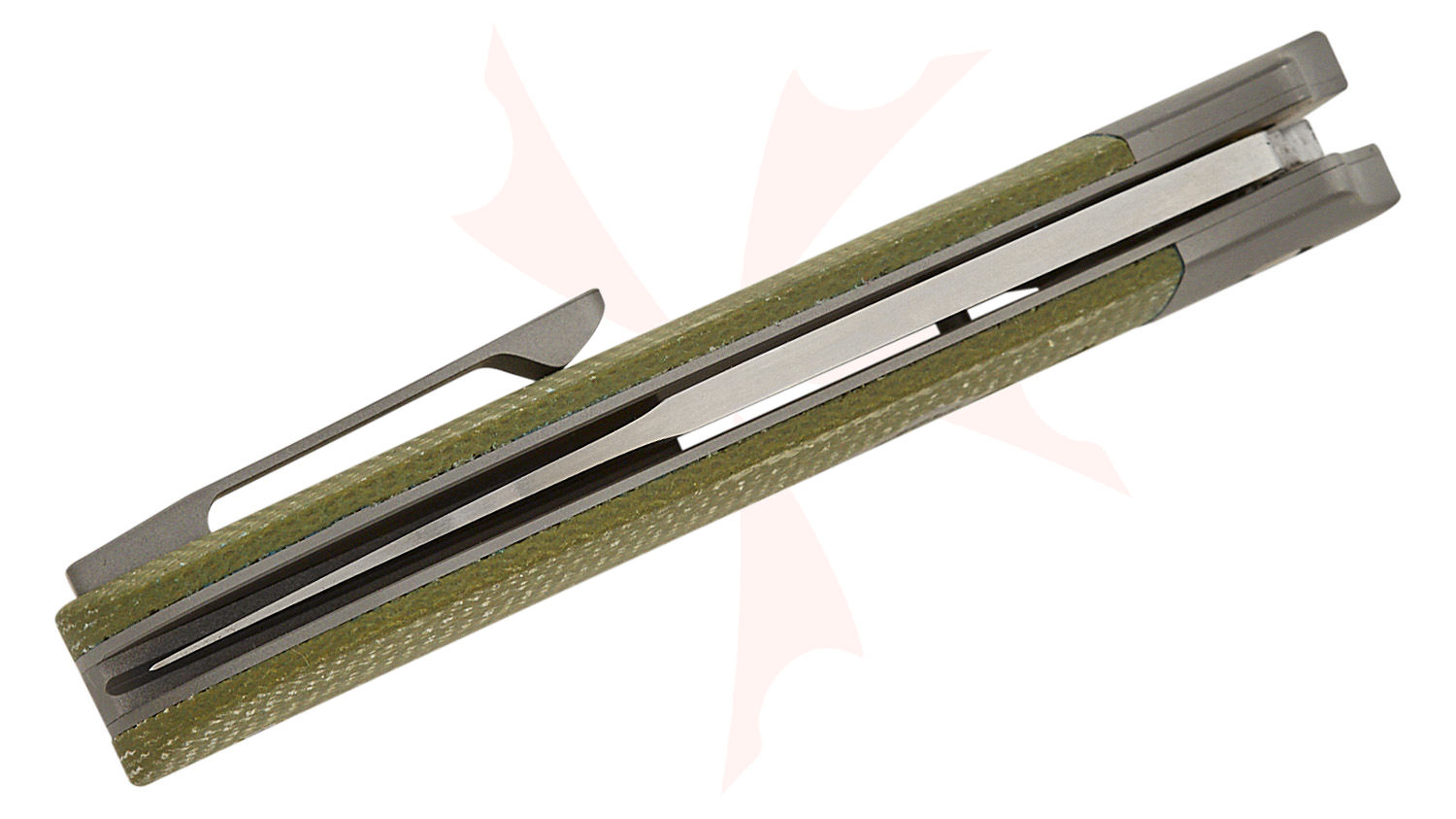 RoseCraft Blades Clinch River Swayback Button Lock Folding Knife 3.125 ...