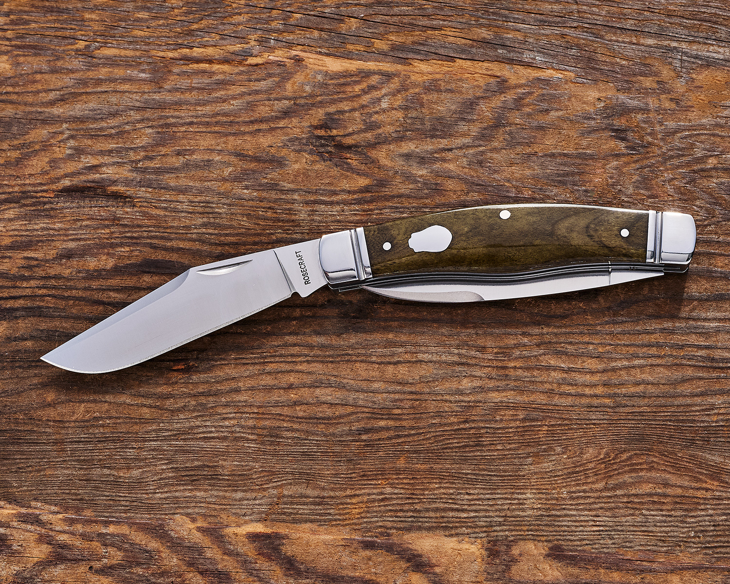 RoseCraft Blades Mosquito Lake Moose Slipjoint Folding Knife 2.8" D2 ...