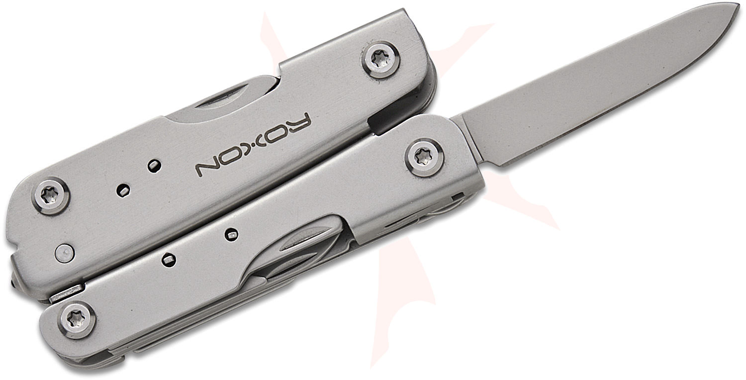 Roxon Tool M2 Mini Multi-Tool, 2.8" Closed, 14 Tools, Stainless Steel Handles, Nylon Sheath ...