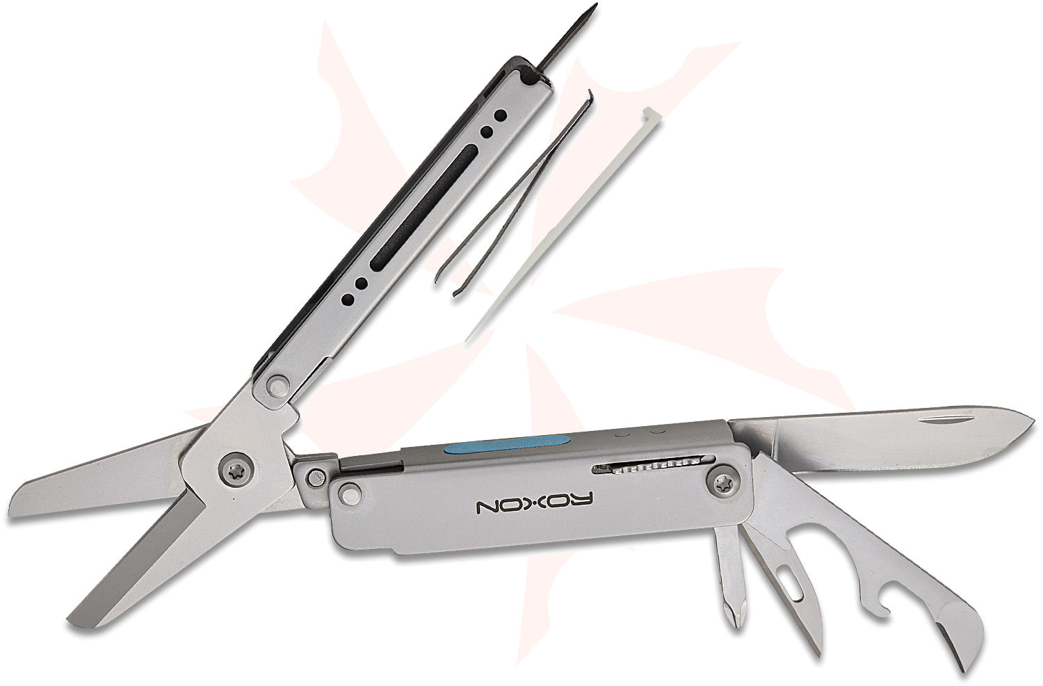 Roxon Tool M3 Mini Multi-Scissors, 2.76" Closed, 13 Tools, Stainless ...